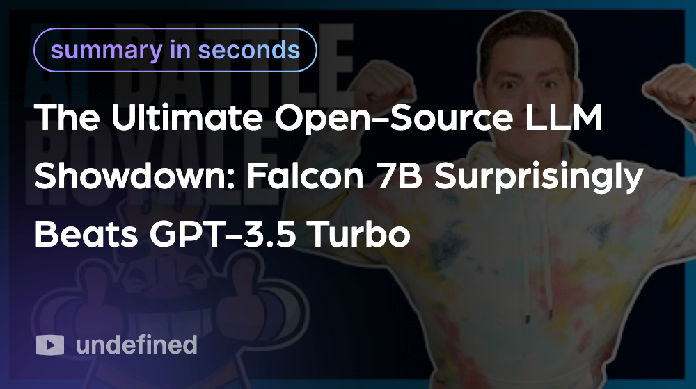 The Ultimate Open-Source LLM Showdown: Falcon 7B Surprisingly Beats GPT-3.5 Turbo - Linfo.ai