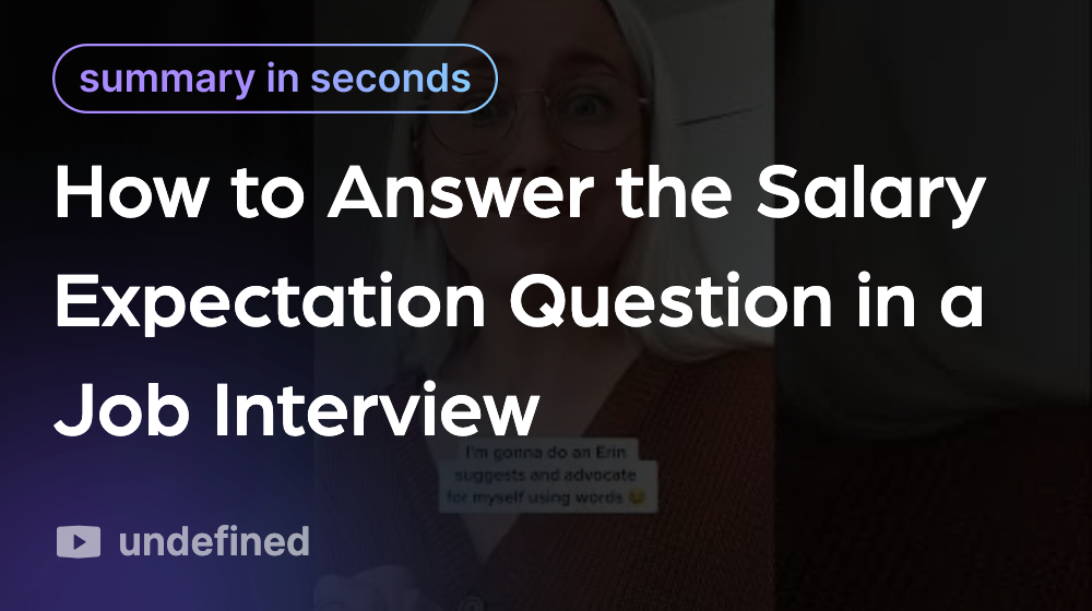 How To Answer The Salary Expectation Question In A Job Interview Linfo Ai