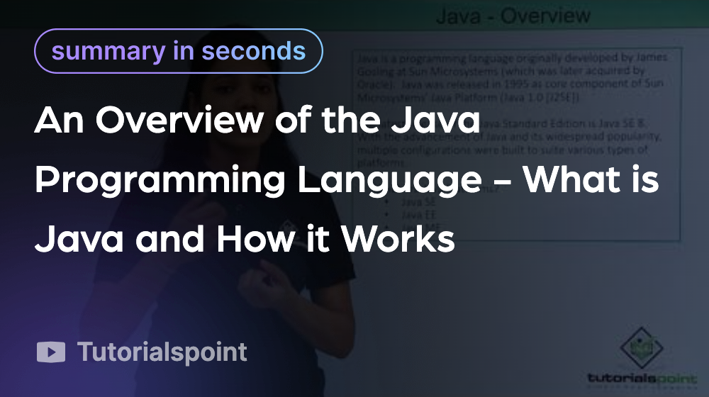 An Overview of the Java Programming Language - What is Java and How it ...